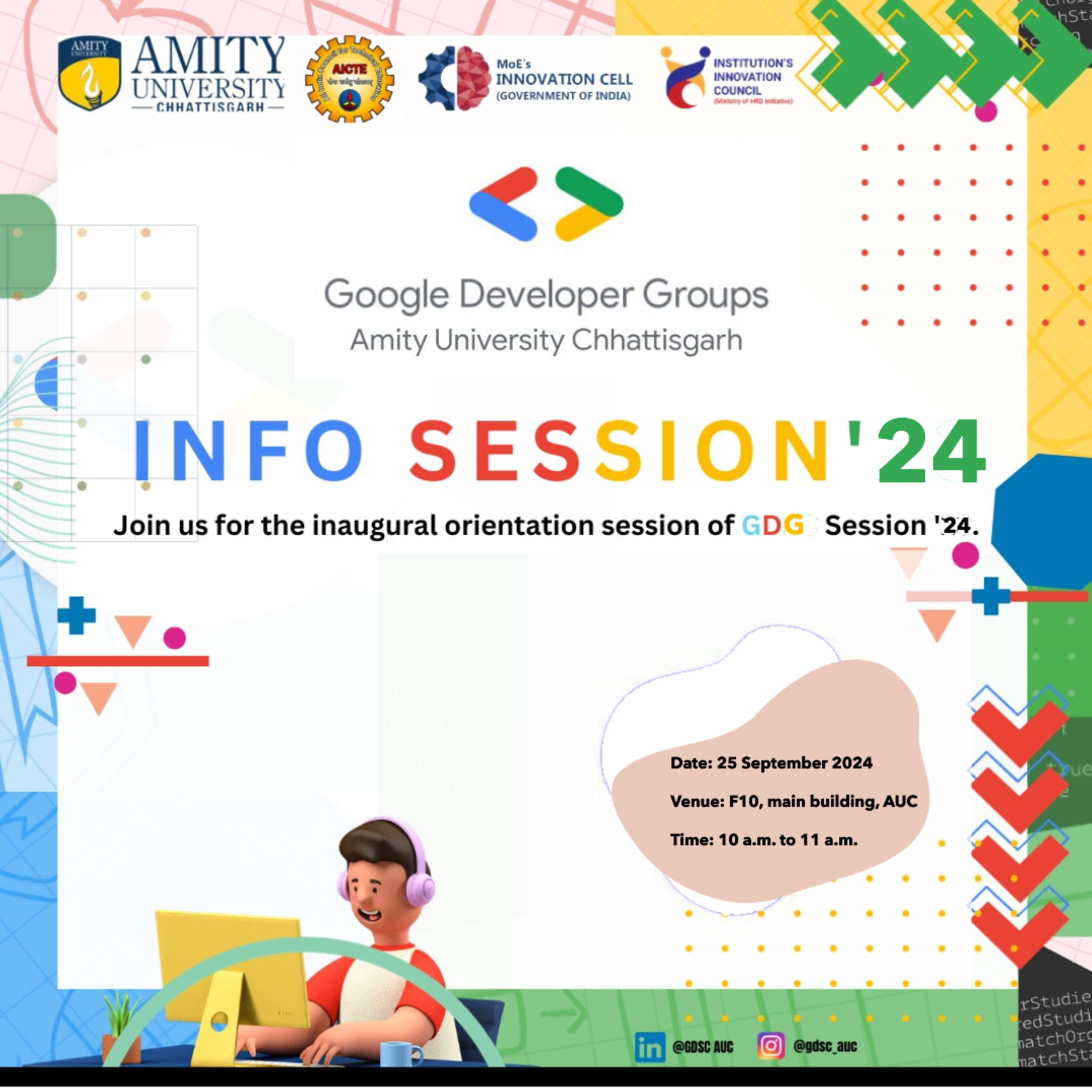 See GDG On Campus Info Session 2024 at Google Developer Groups GDG on Campus Amity University ...